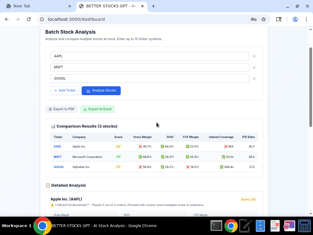 BETTER STOCKS GPT - AI Stock Analysis